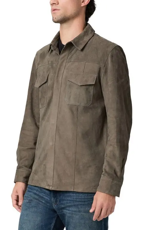 Paige Baltimore Leather Shirt Jacket