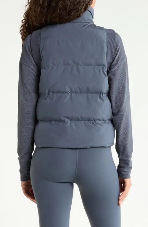 Zella Rib Trim Puffer Vest - Navy Armada