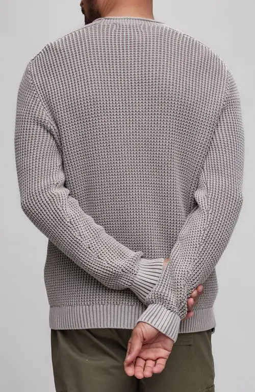 Barefoot Dreams Sunbleached Roll Neck Cotton Sweater - Pewter