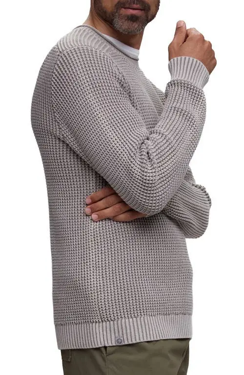 Barefoot Dreams Sunbleached Roll Neck Cotton Sweater - Pewter