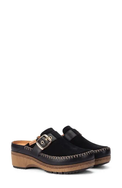 Pikolinos Granada Leather Clog - Black