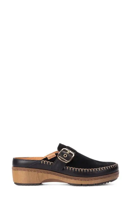 Pikolinos Granada Leather Clog - Black