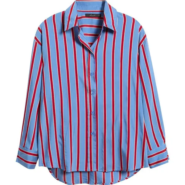 Deluc Semeru Stripe Poplin Button-up Shirt - Striped Sky