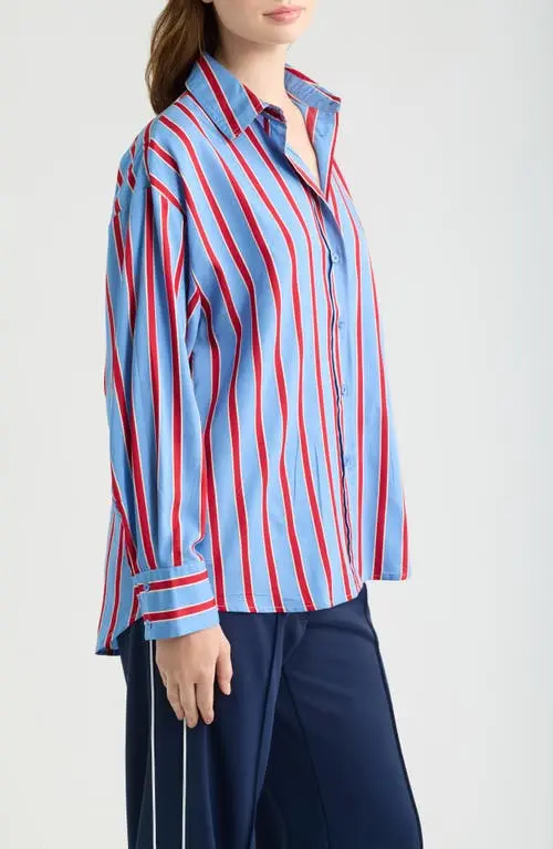 Deluc Semeru Stripe Poplin Button-up Shirt - Striped Sky