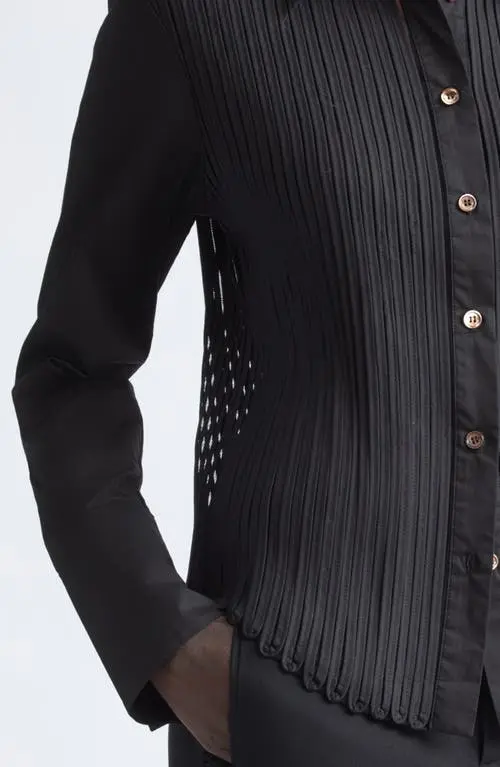 DIOTIMA Mito Bias Tape Cotton Button-up Shirt