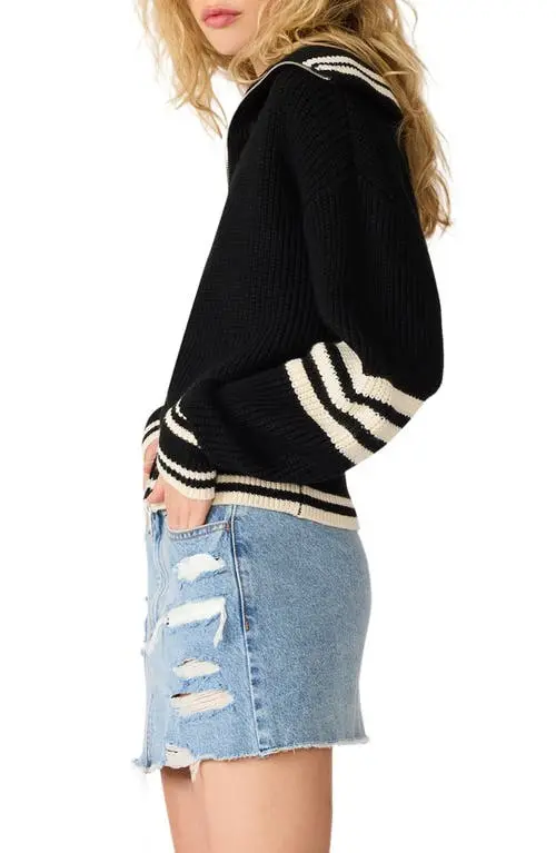 Steve Madden Dara Ribbed Zip Cardigan