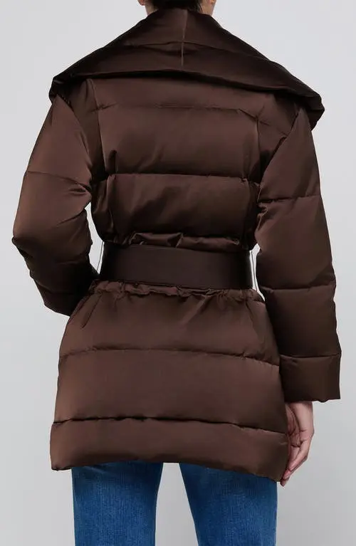 L'Agence Glacier Shawl Collar Puffer Jacket