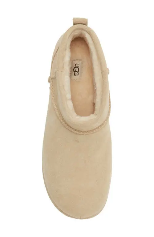UGG Classic Mini Enwrap Genuine Shearling Leather Boot - Mustard Seed