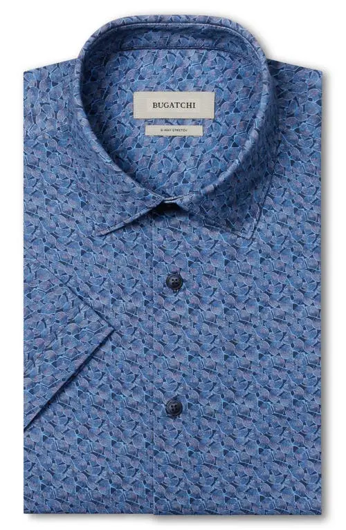 Bugatchi Miles Ooohcotton® Tech Print Button-up Shirt - Navy