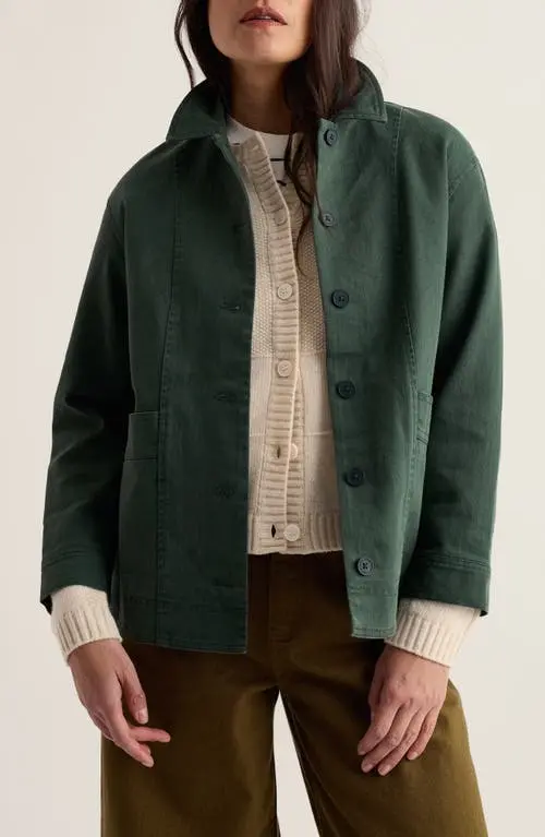 SEASALT CORNWALL Croplands Herringbone Organic Cotton Jacket