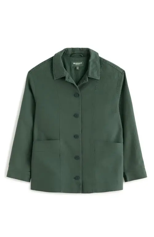 SEASALT CORNWALL Croplands Herringbone Organic Cotton Jacket