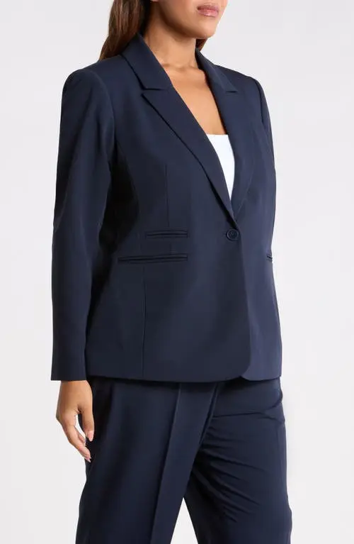 TAHARI ASL Single-button Notched Lapel Blazer