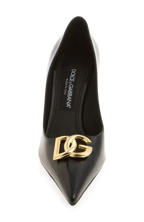 Dolce & Gabbana Dg Logo Pointed Toe Stiletto Pumps