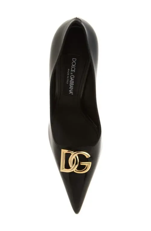 Dolce & Gabbana Dg Logo Pointed Toe Stiletto Pumps