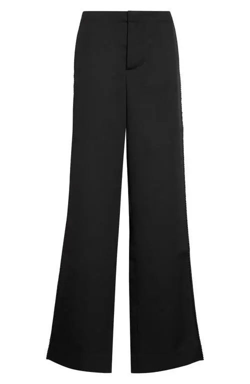 DIOTIMA Trine" Embroidered Wool Wide-leg Pants