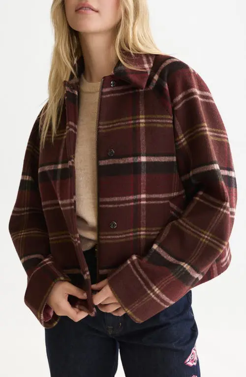 Scotch & Soda Checked Wool Blend Short Jacket