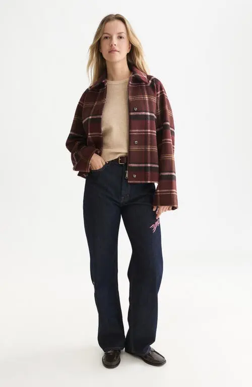 Scotch & Soda Checked Wool Blend Short Jacket