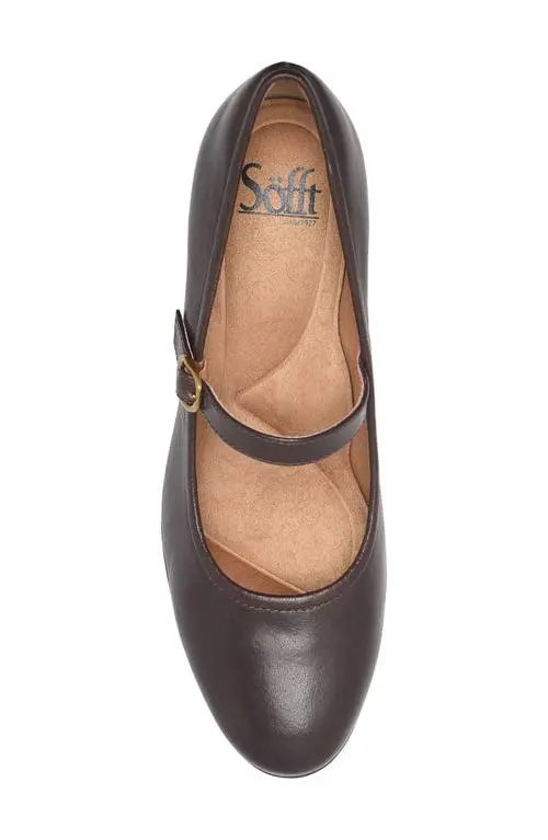 SOFFT Adelaide Mary Jane Block Heel Pumps - Chocolate