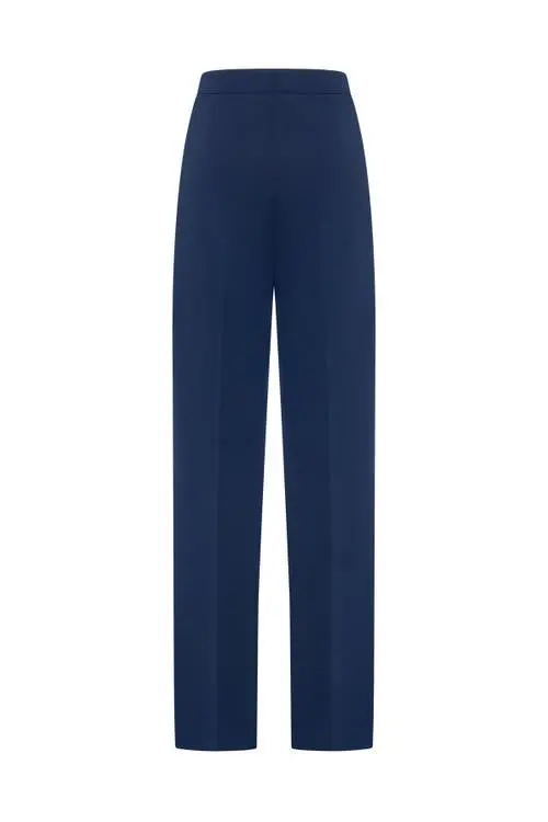 MAISON COMMON Wide Leg Travel Save Trousers - Navy