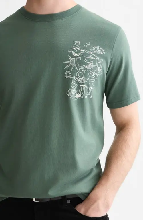 Scotch & Soda Artwork Organic Cotton Graphic T-shirt