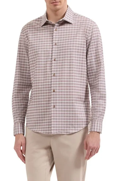 Bugatchi James Plaid Ooohcotton® Shirt - Sienna