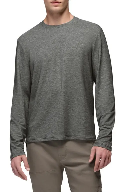 Prana Tolmie Tech Performance Long Sleeve T-shirt - Heather Grey