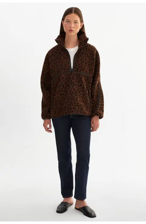 LAMARQUE Helsa | Polar Fleece Pullover - Leopard