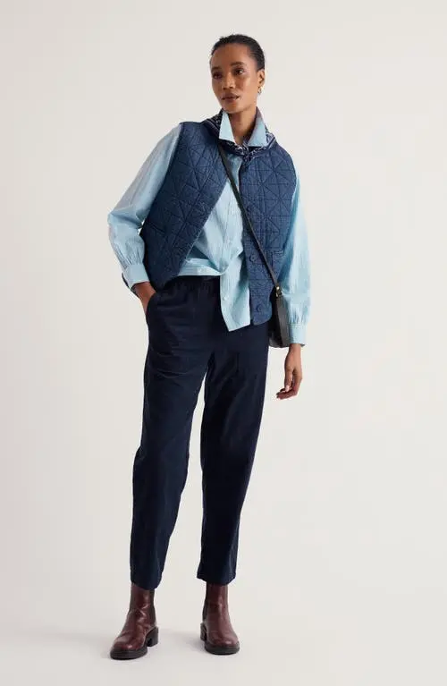 SEASALT CORNWALL Corduroy Crop Pants - Maritime