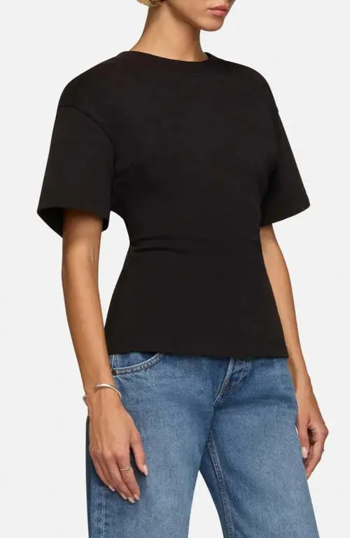 EB DENIM Eero Cotton T-shirt - Tar