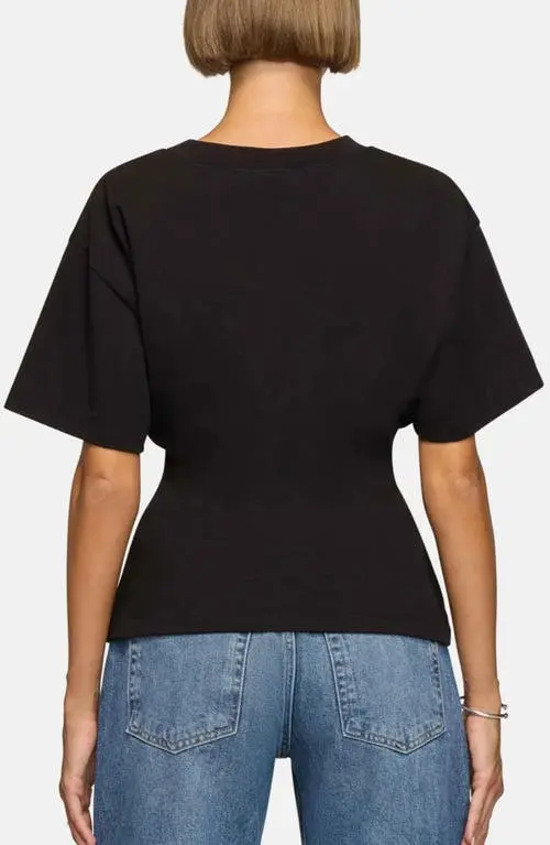 EB DENIM Eero Cotton T-shirt - Tar