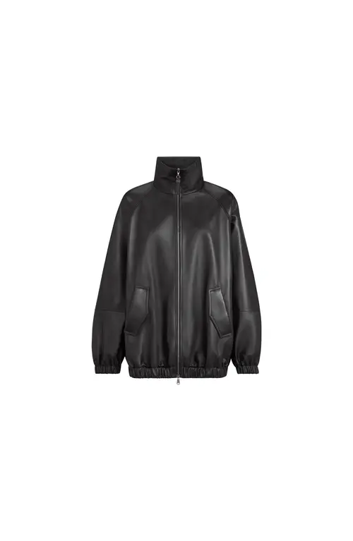 Brunello Cucinelli Nappa Leather Bomber Jacket With Monili