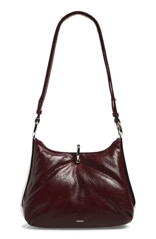 Rabanne Lambskin Leather Shoulder Bag With Metal Bar Detail