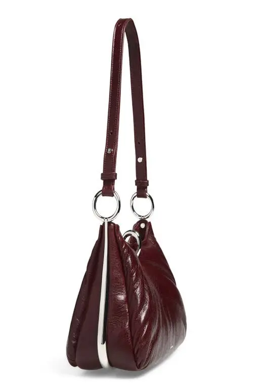 Rabanne Lambskin Leather Shoulder Bag With Metal Bar Detail