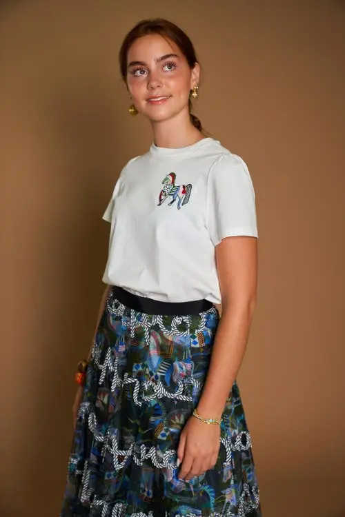 MAISON COMMON Cotton T-shirt With Embroidery