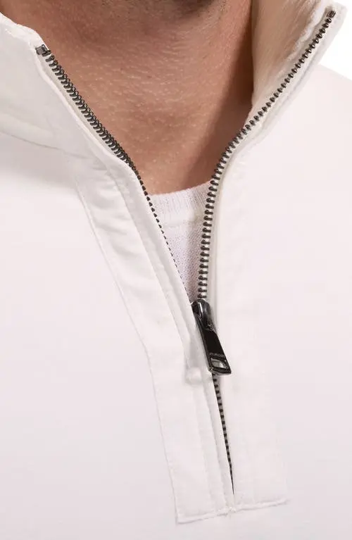 Bugatchi Soft Touch Quarter Zip Pullover - Chalk