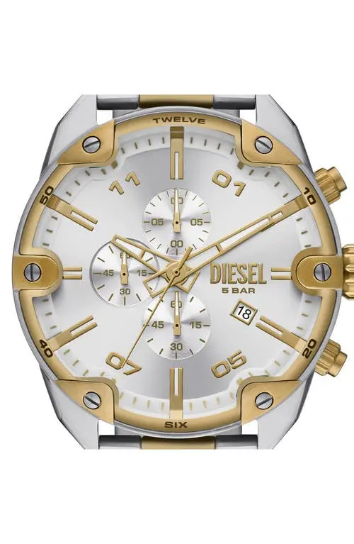 DIESEL® Spiked Chronograph Two-tone Bracelet Watch