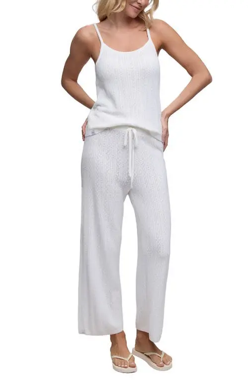Barefoot Dreams Pointelle Cropped Pants - Pearl