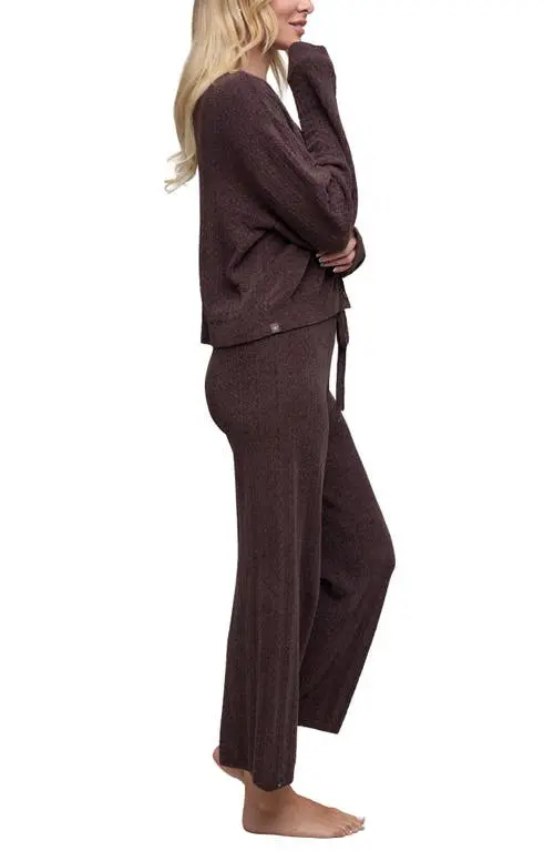 Barefoot Dreams Pointelle Cropped Pants - Umber