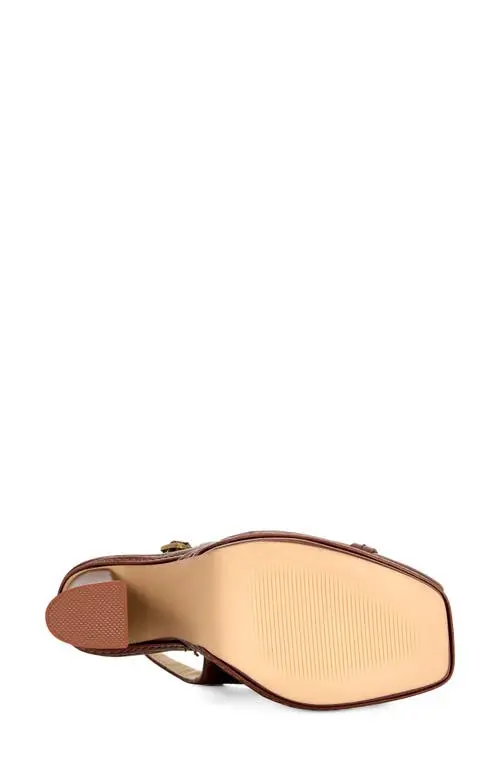 AZALEA WANG Peggy Faux Leather Platform Slingback Pump