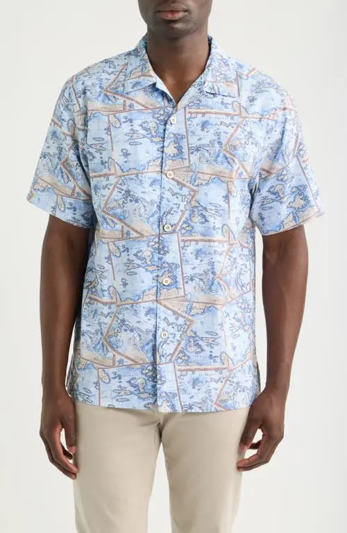 Tommy Bahama Coastal Ease Isle Explorer Islandzone® Short Sleeve Button-up Shirt - Cloud Nine Blue
