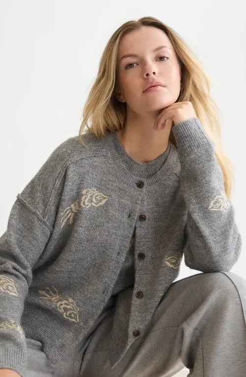 Scotch & Soda Embroidered Crewneck Cardigan