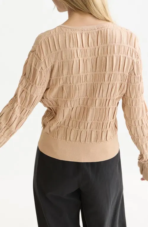 Scotch & Soda Smock Stitch Crewneck Cardigan