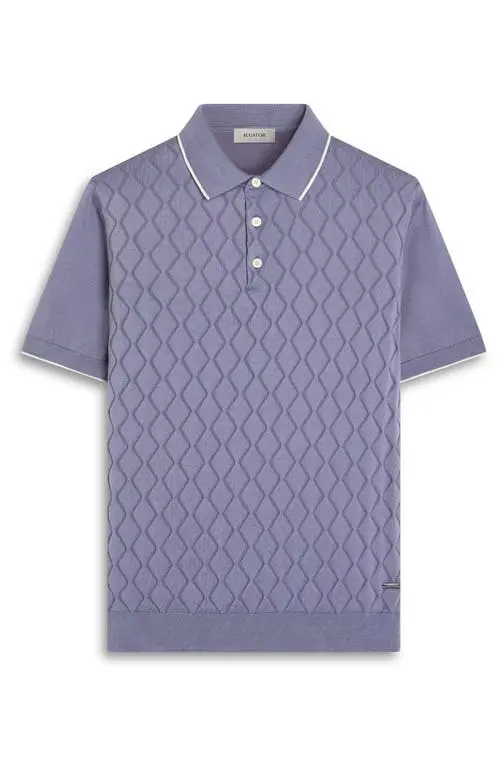 Bugatchi Argyle Short Sleeve Polo Sweater - Orchid