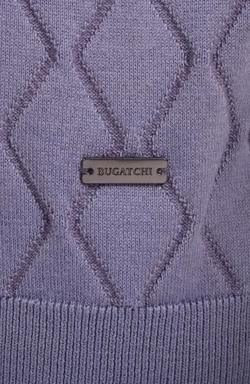 Bugatchi Argyle Short Sleeve Polo Sweater - Orchid