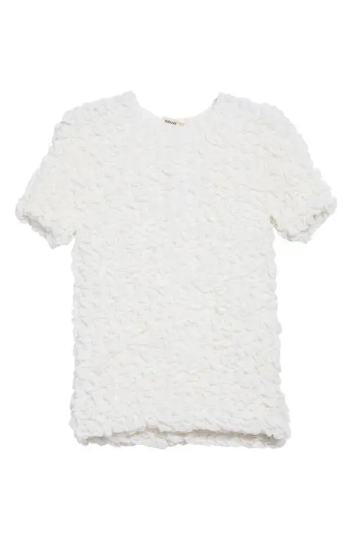 Khaite Polly Ruched Silk Top - Chalk