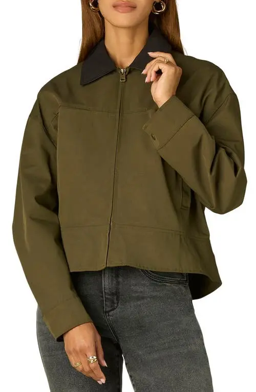 Wit & Wisdom Contrast Collar Peplum Jacket