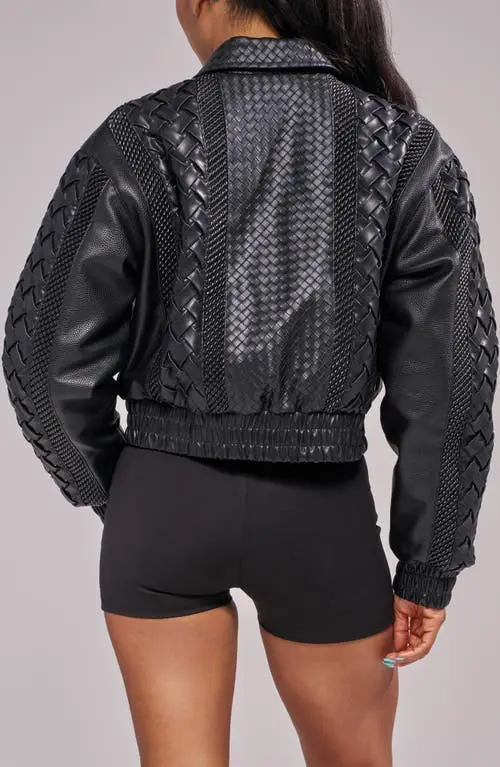 AZALEA WANG Alonso Leather Bomber Jacket