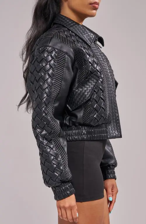 AZALEA WANG Alonso Leather Bomber Jacket