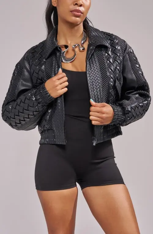 AZALEA WANG Alonso Leather Bomber Jacket