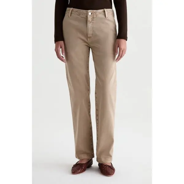 Ag Brinley Mid Rise Straight Leg Trouser Jeans